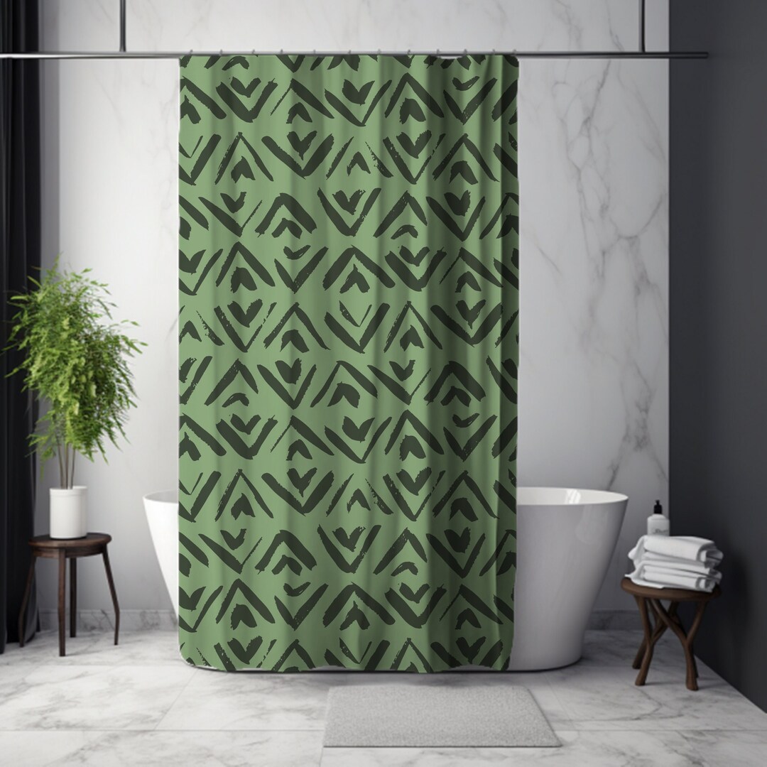 Aztec Tribal Shower Curtain, Southwestern Shower Curtain, Boho Abstract ...