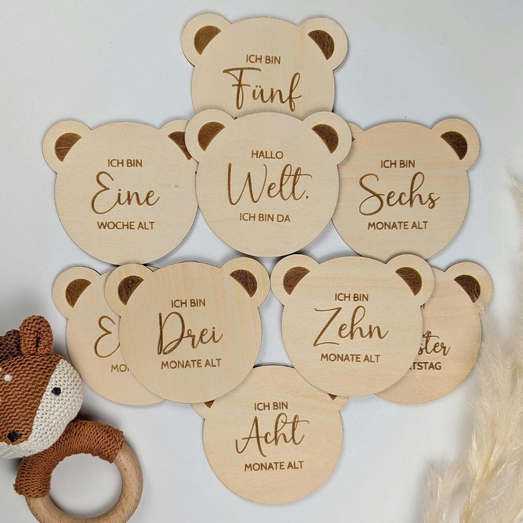 40 nachhaltige Meilensteinkarten Baby – Mein erstes Jahr | Geschenk zur ...