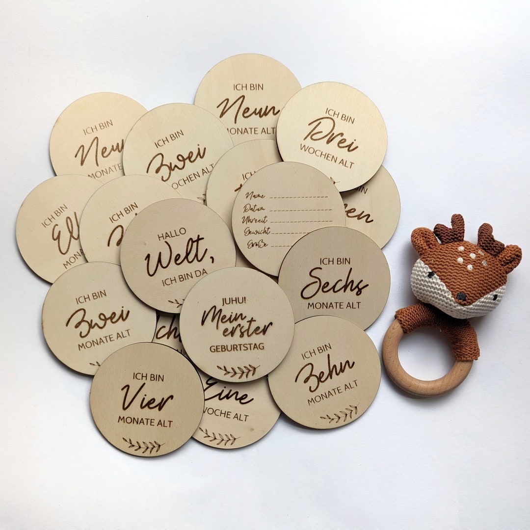 17 Baby Milestones on Fine Wood: My First Year, Birth Gift, Baby Gift ...