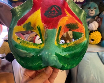 Therian Mask, Therian Bird Mask, Bird Mask, Parrot Mask, Red and Green ...