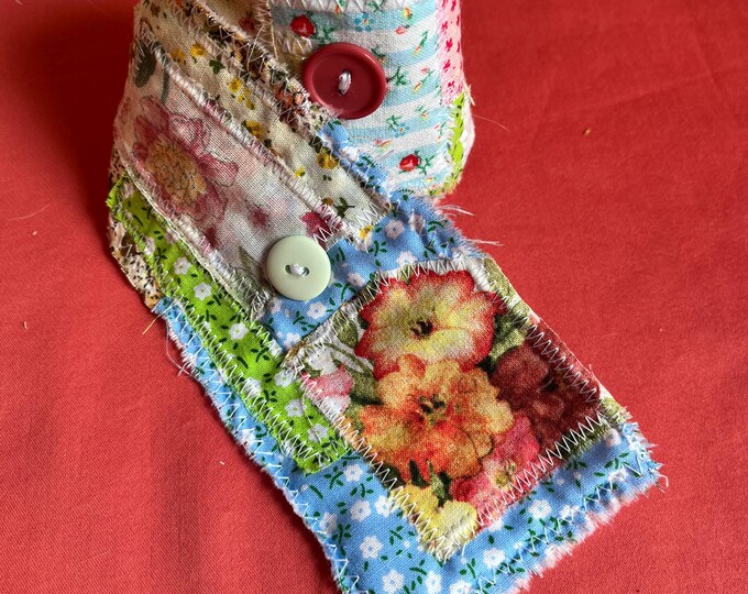 3 X 40 Fabric Snippet Roll Collage Summer Garden, Florals and Calicos ...