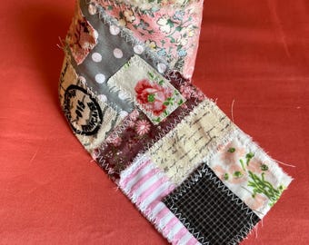 3" X 40" Fabric Snippet Roll Collage -- Lavender and Green in Paris ...