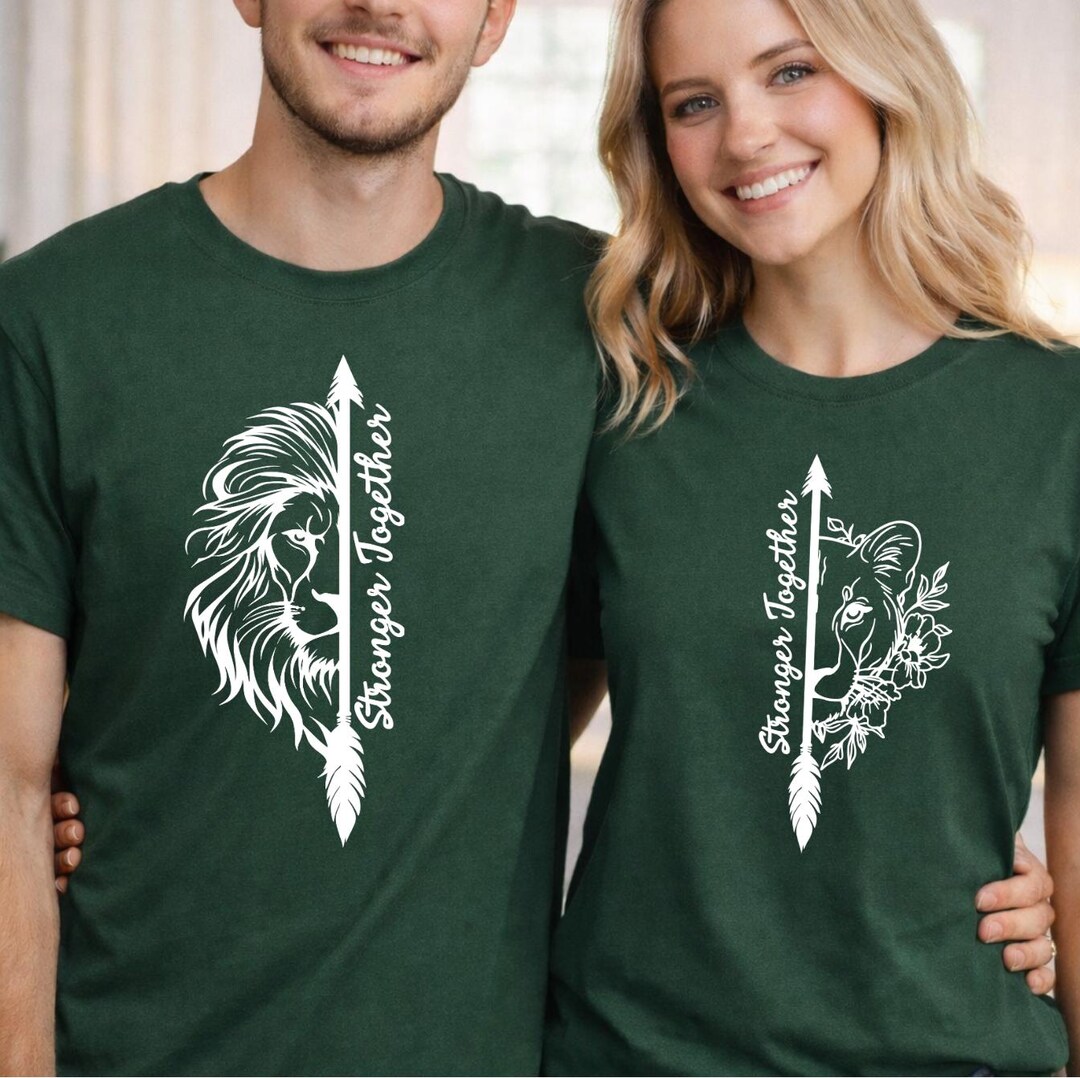 Stronger Together Couple Shirt, Symbolic Matching Couple T Shirts ...