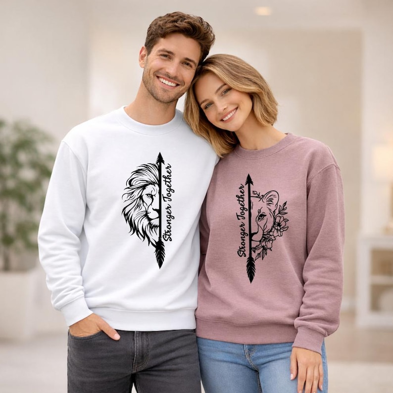 Stronger Together Couple Shirt, Symbolic Matching Couple T Shirts ...