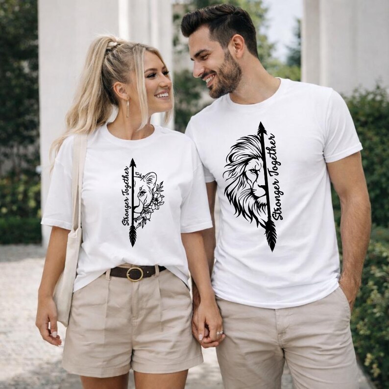 Stronger Together Couple Shirt, Symbolic Matching Couple T Shirts ...