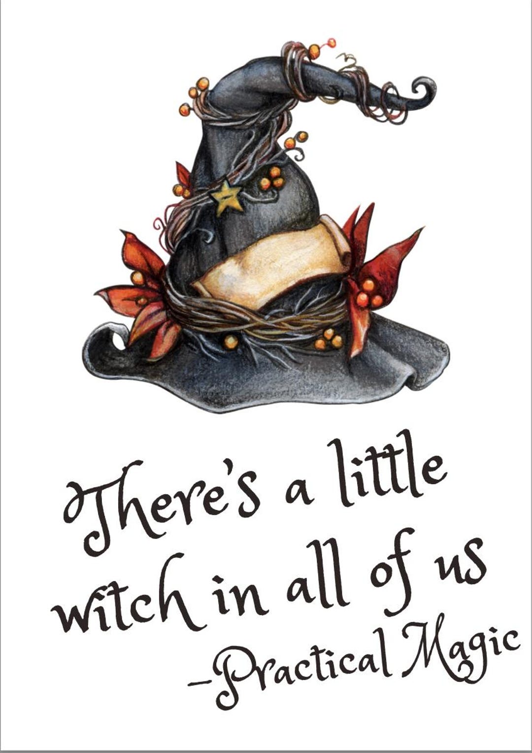 There's a Little Witch in All of Us Poster - Etsy
