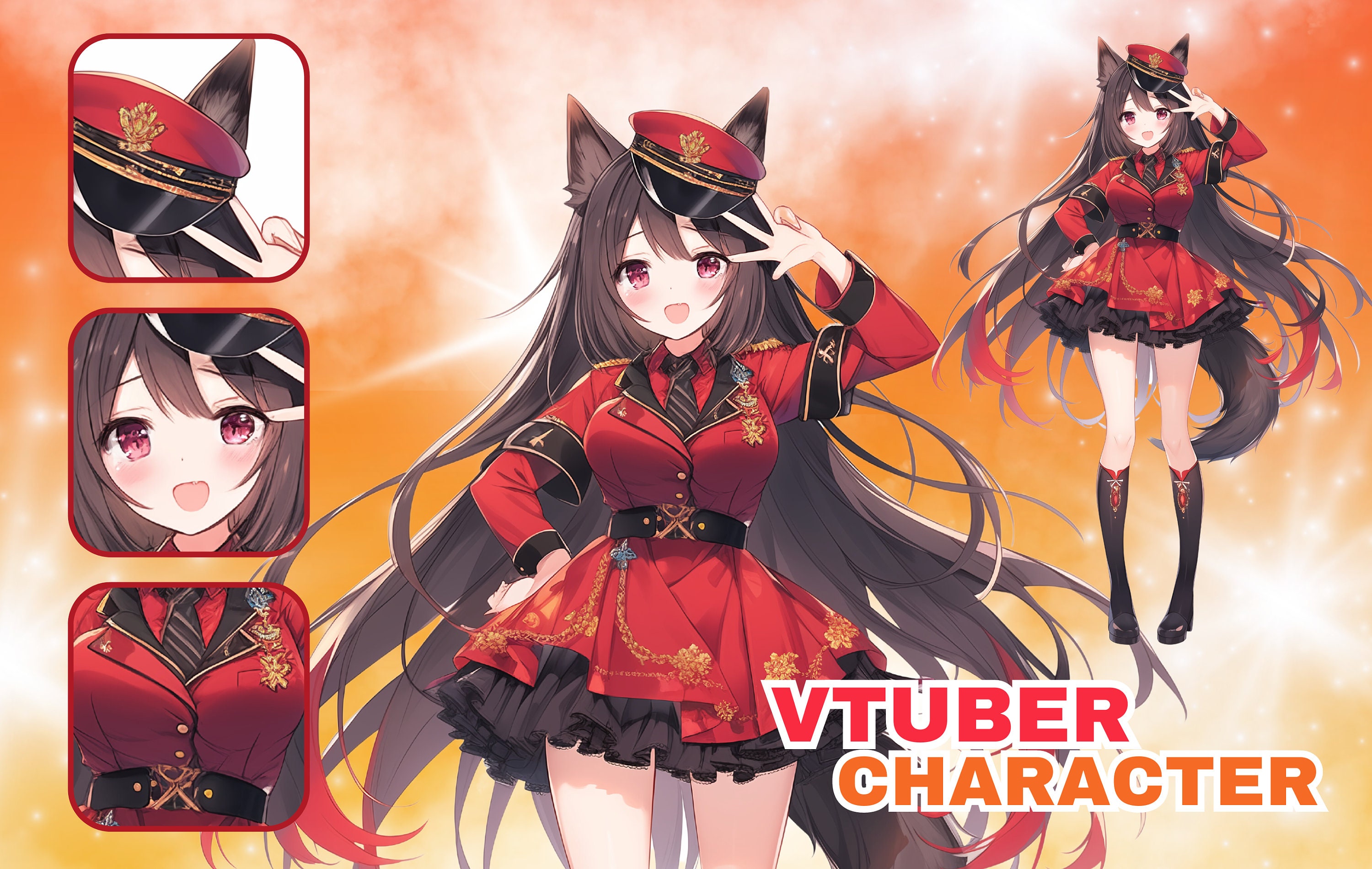 Modelo Vtuber personalizado para uso comercial, Modelo Vtuber 2D en vivo, Modelo Vtuber, Activos ...