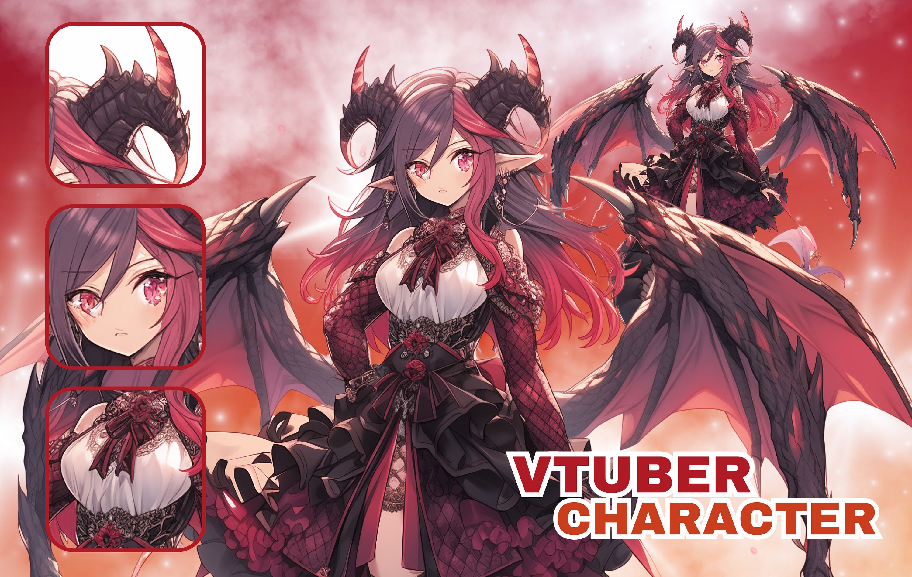 Modelo Vtuber personalizado para uso comercial, Modelo Vtuber 2D en vivo, Modelo Vtuber, Activos ...