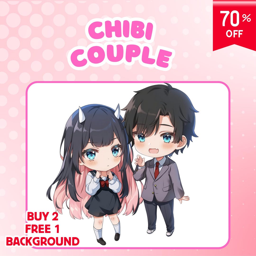 Custom Chibi Couple, Custom PFP Chibi, Chibi Pngtuber, Chibi Vtuber ...