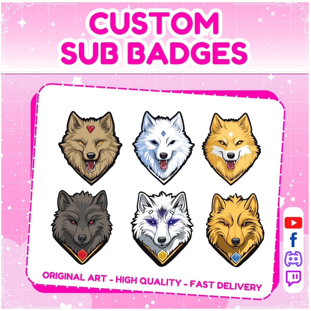 Custom Twitch Badges, Twitch Sub Badges for Your Twitch, Custom Twitch ...