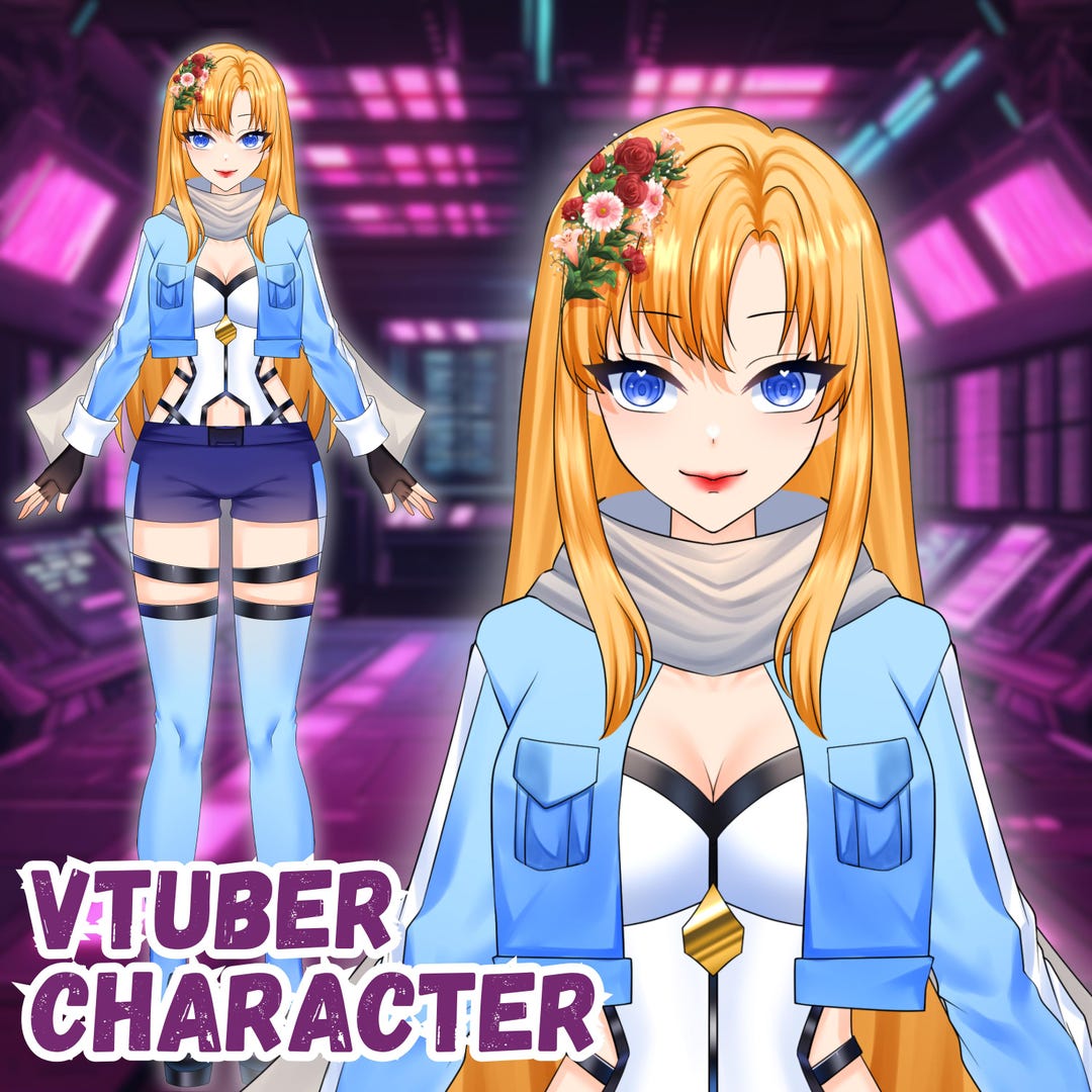 Custom 2D Vtuber Character Design, Anime Avatar for Vtubing, Live2d ...