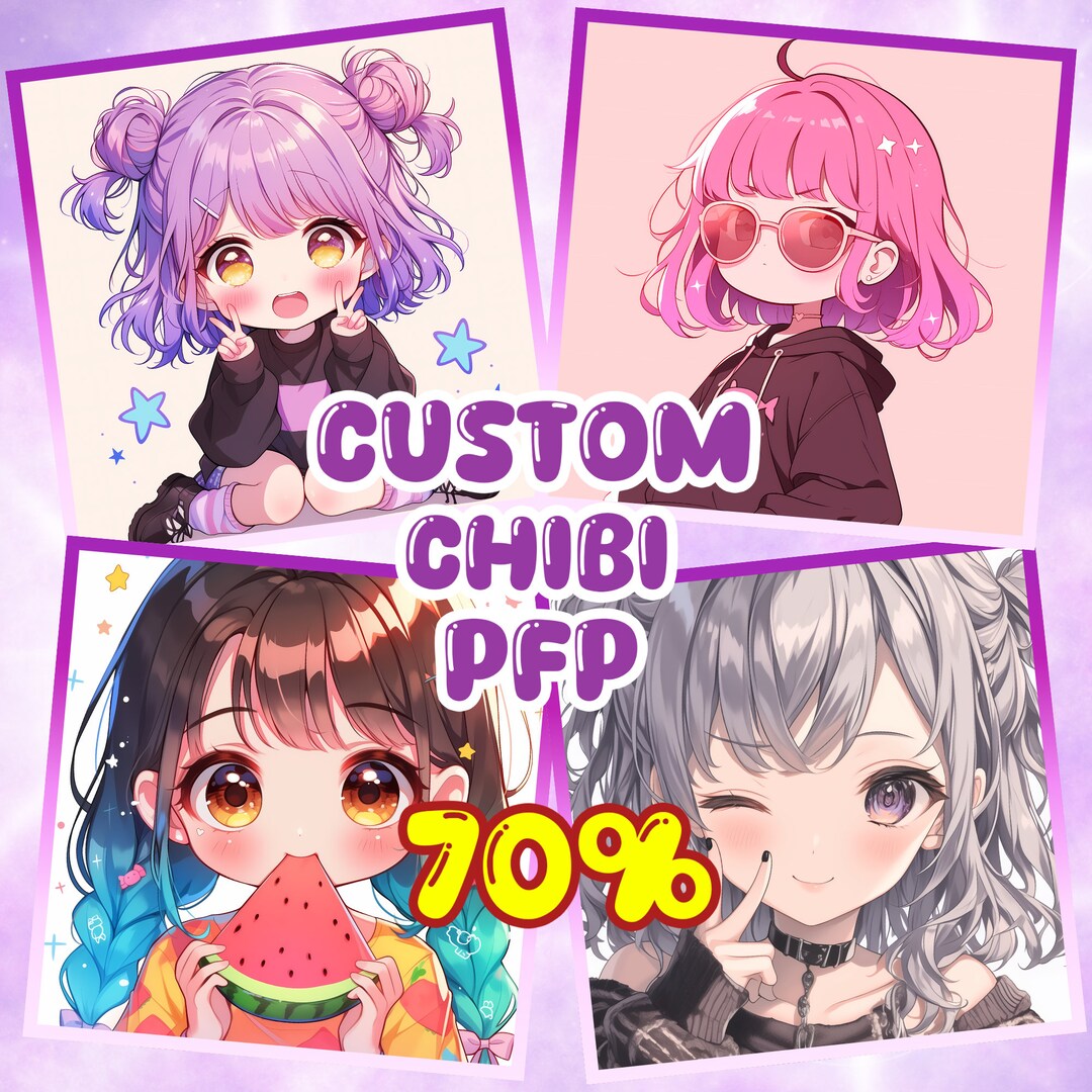 Custom PFP Chibi, Pfp Chibi, Chibi Twitch Icon, Personalized Chibi ...