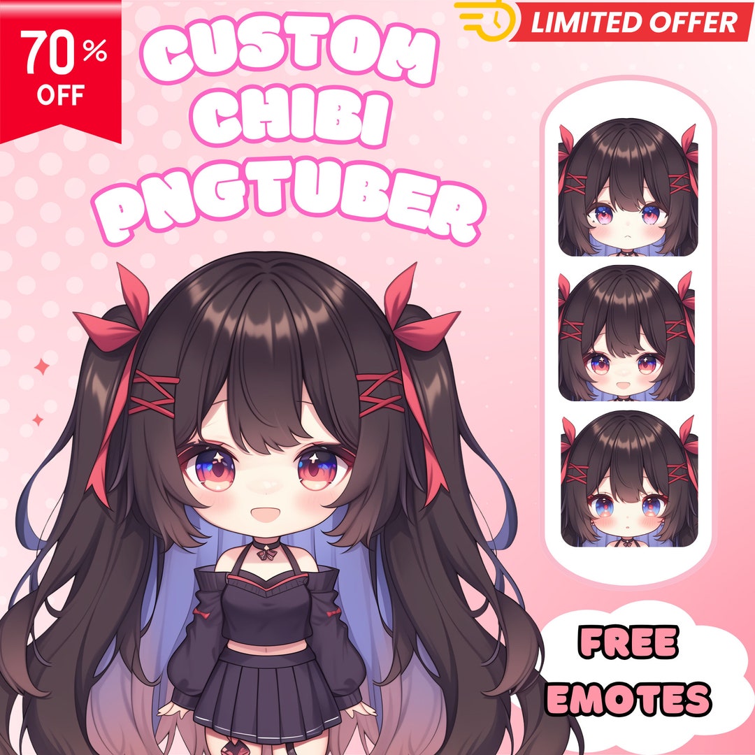 CUSTOM CHIBI PNGTUBER, Cute Chibi Pngtuber, Chibi Pngtuber Model, Chibi ...