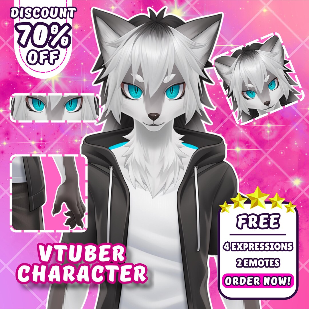 Vtuber Live2d Furry Commercial Use, Custom Live2d Furry Vtuber Model ...