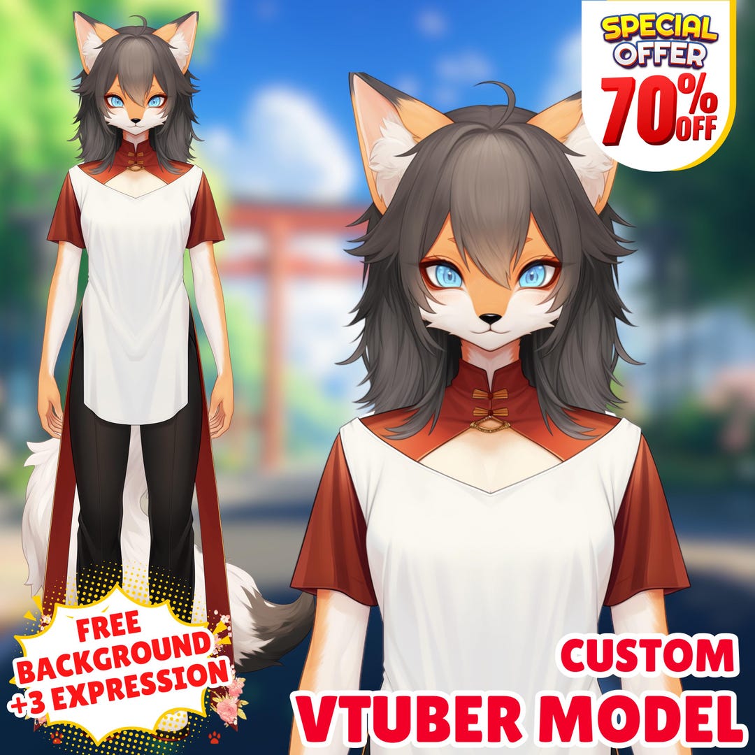 Vtuber Furry Avatar Customization, Personalized Digital Art for Vtubers ...