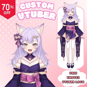Custom Vtuber Model for Commercial Use Live2d Vtuber Anime Character ...