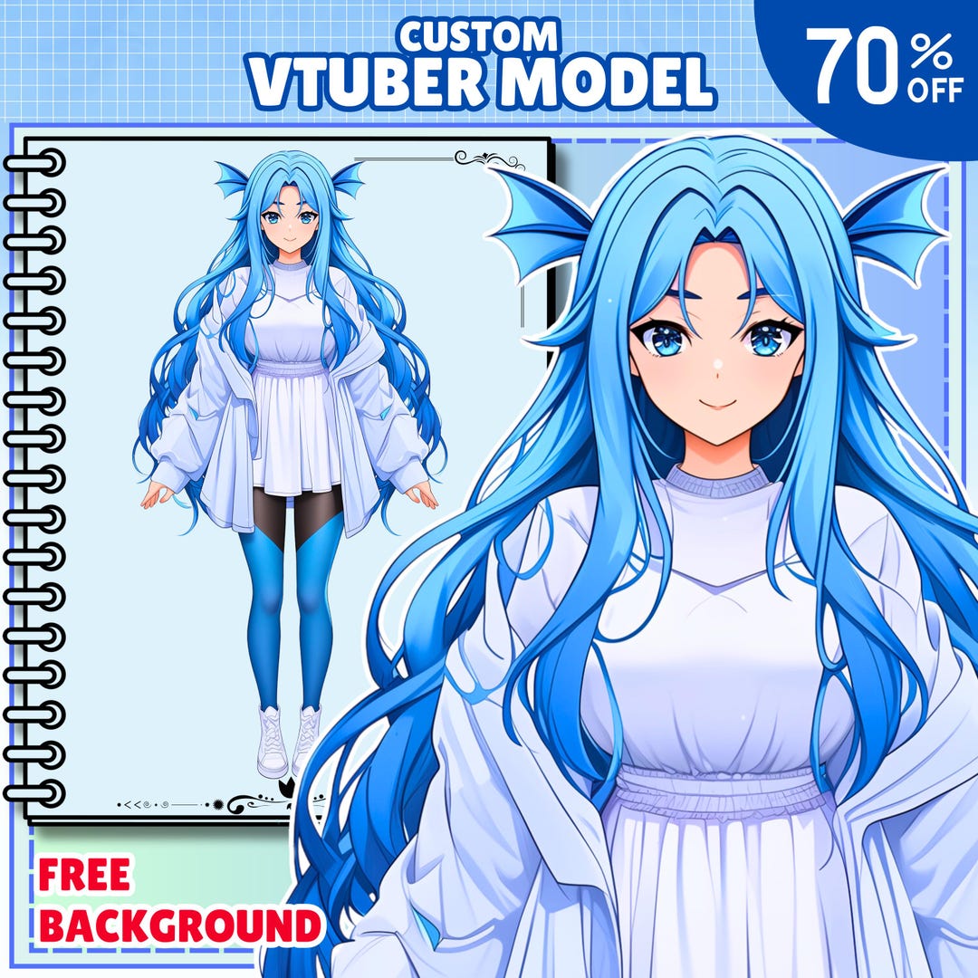 Custom Vtuber Model, Custom Vtuber Female for Commercial Use, Vtuber ...