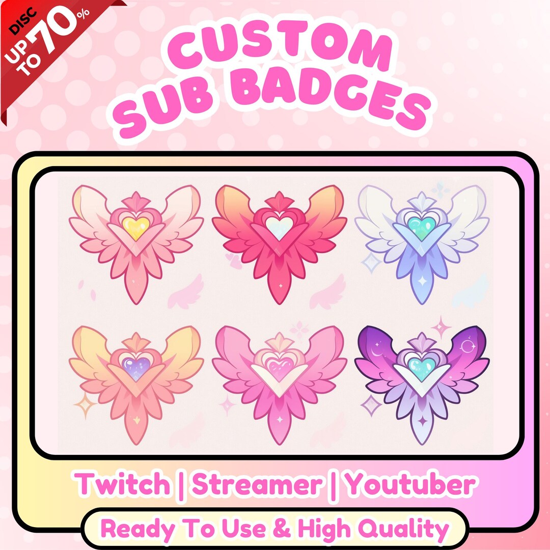 Custom Sub Badges Sub Badges Twitch Sub Badges Twitch Art Badges Sub ...