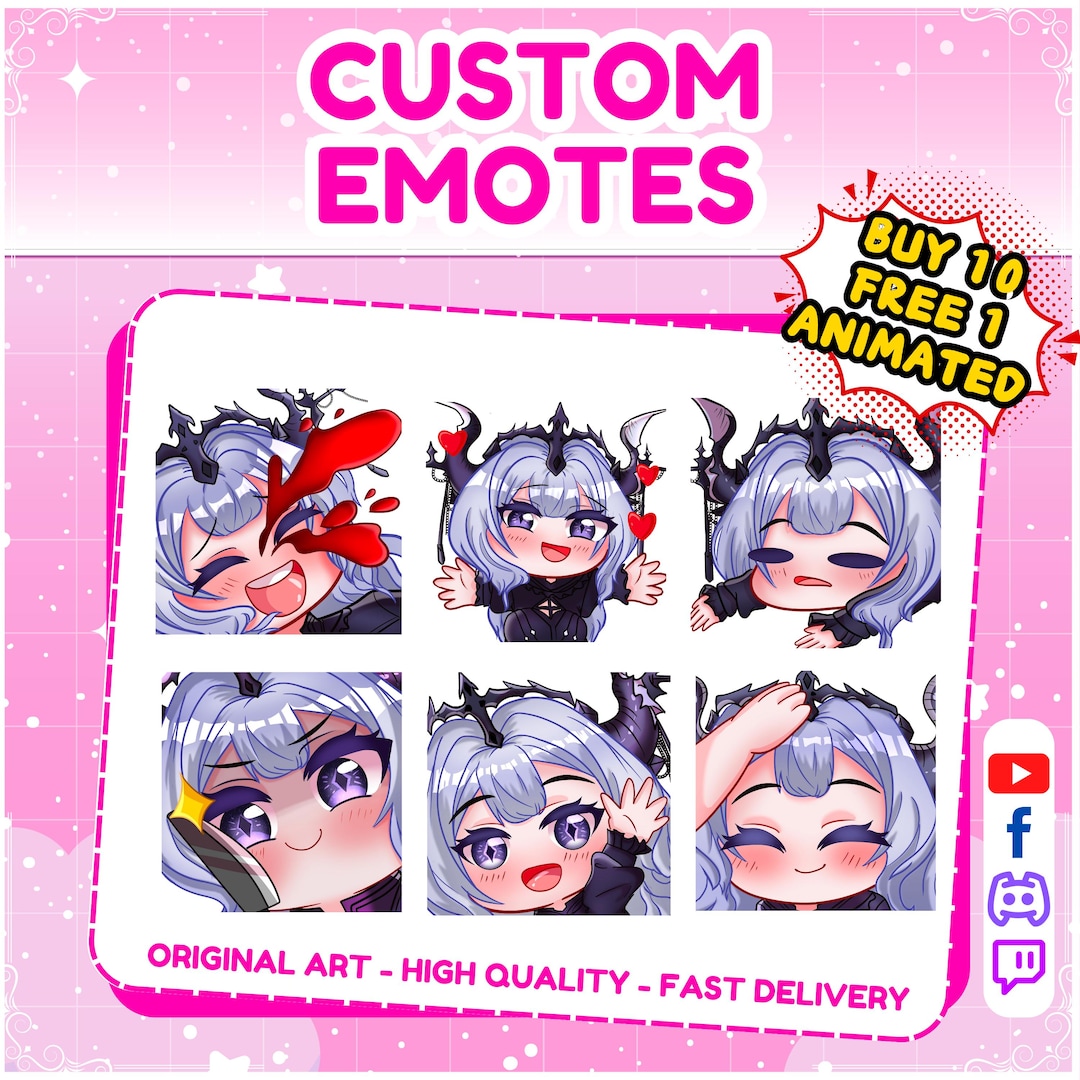 Custom Chibi Emotes, Custom Twitch Emotes, Twitch Emotes, Emotes ...