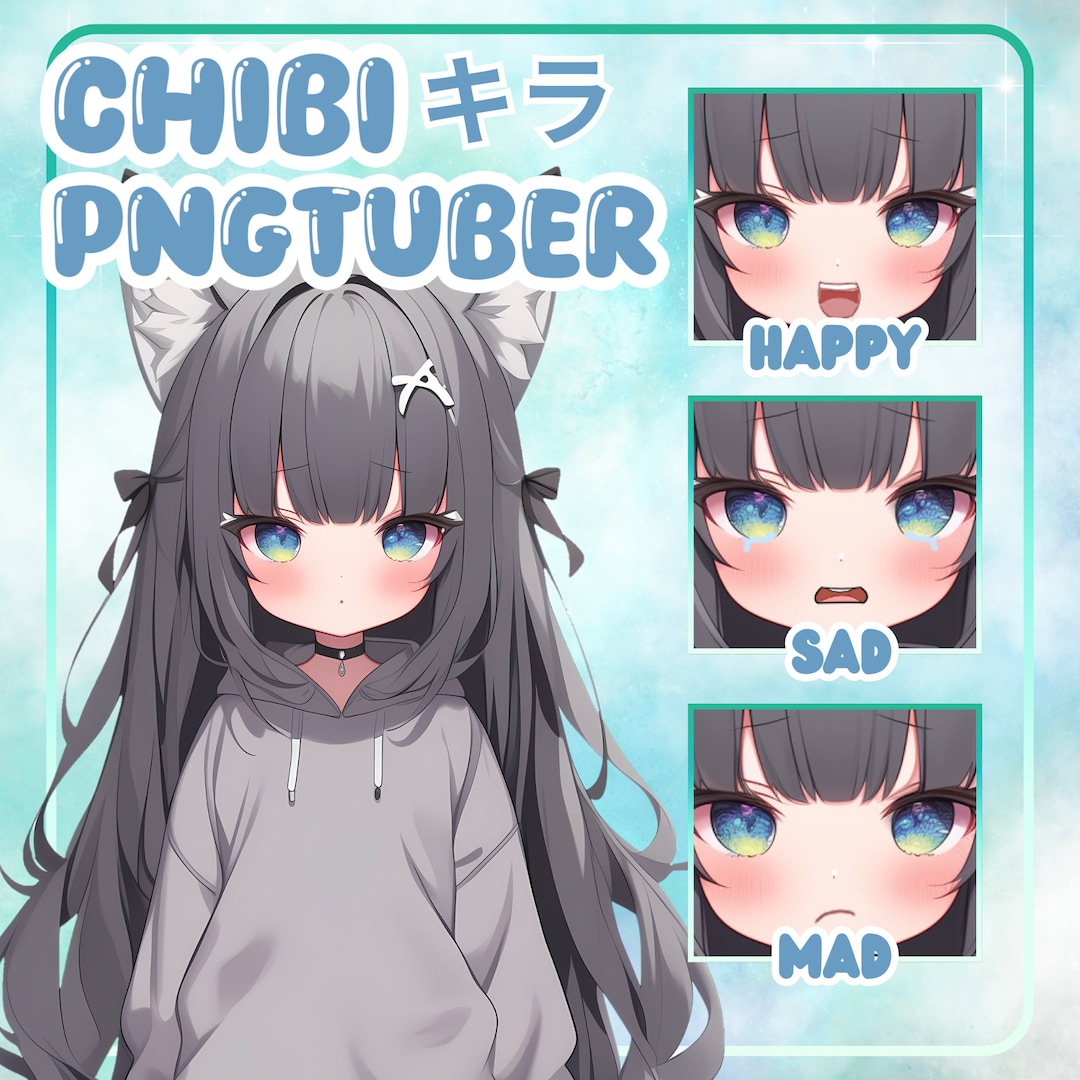 CUSTOM CHIBI PNGTUBER, Cute Chibi Pngtuber, Chibi Pngtuber Model, Chibi ...