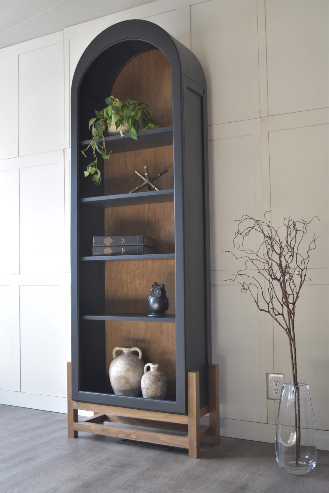 SOLD** Custom Arched Bookshelf Shelving Unit Display Cabinet - Etsy