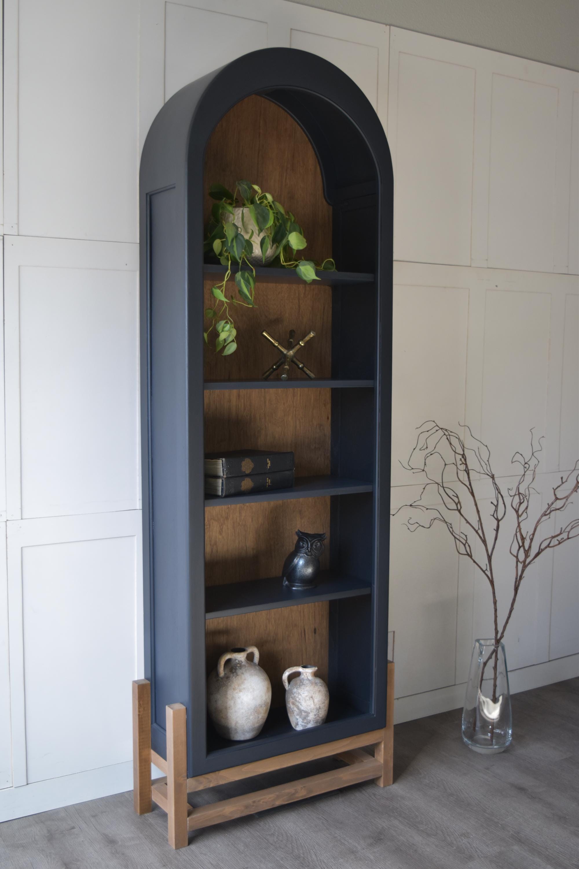 SOLD** Custom Arched Bookshelf Shelving Unit Display Cabinet - Etsy