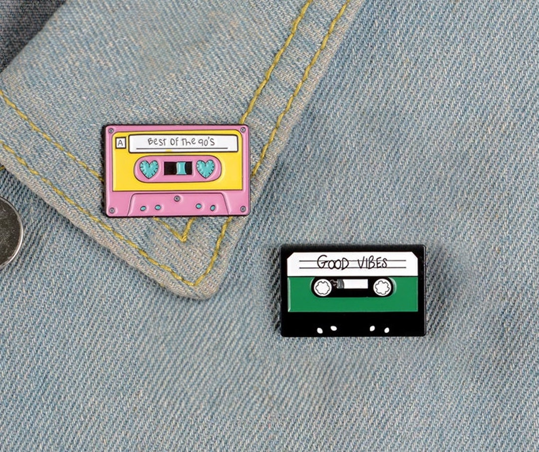 Retro Vintage Audio Cassette Enamel Pin Cute Tiny Retro Audio Cassette ...