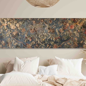 Framed Antique European Tapestry Canvas Print, Vintage Textile Wall Art ...