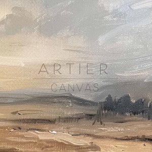 Vintage Country Field Canvas Print: Abstract Moody Horizon Landscape - Etsy