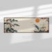 Framed Stork Sunset Canvas Print: Japanese Tapestry Landscape Wall Art ...