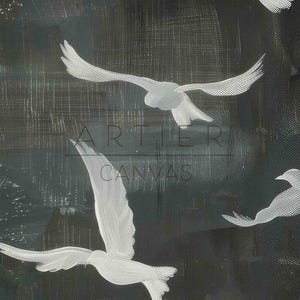 Vertical Birds at Night Canvas Print: Framed Sky View Wall Art - Etsy