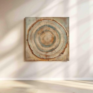 Wood Rings Wall Art Print, Modern Abstract Scandinavian Tree Ring ...