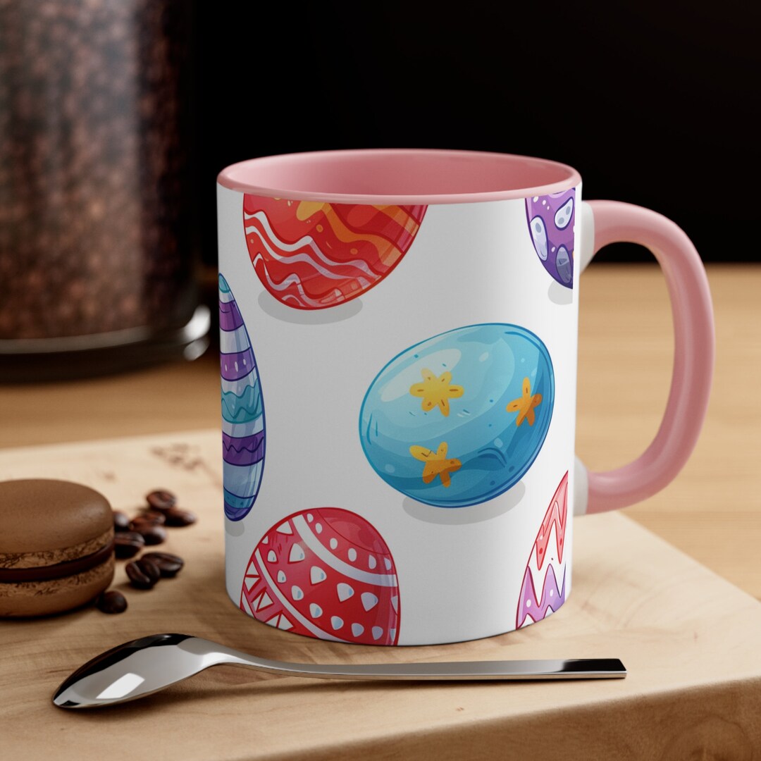 Colorful Easter Eggs Coffee Mug, Water Color, Kitchen and Dining, Mug ...
