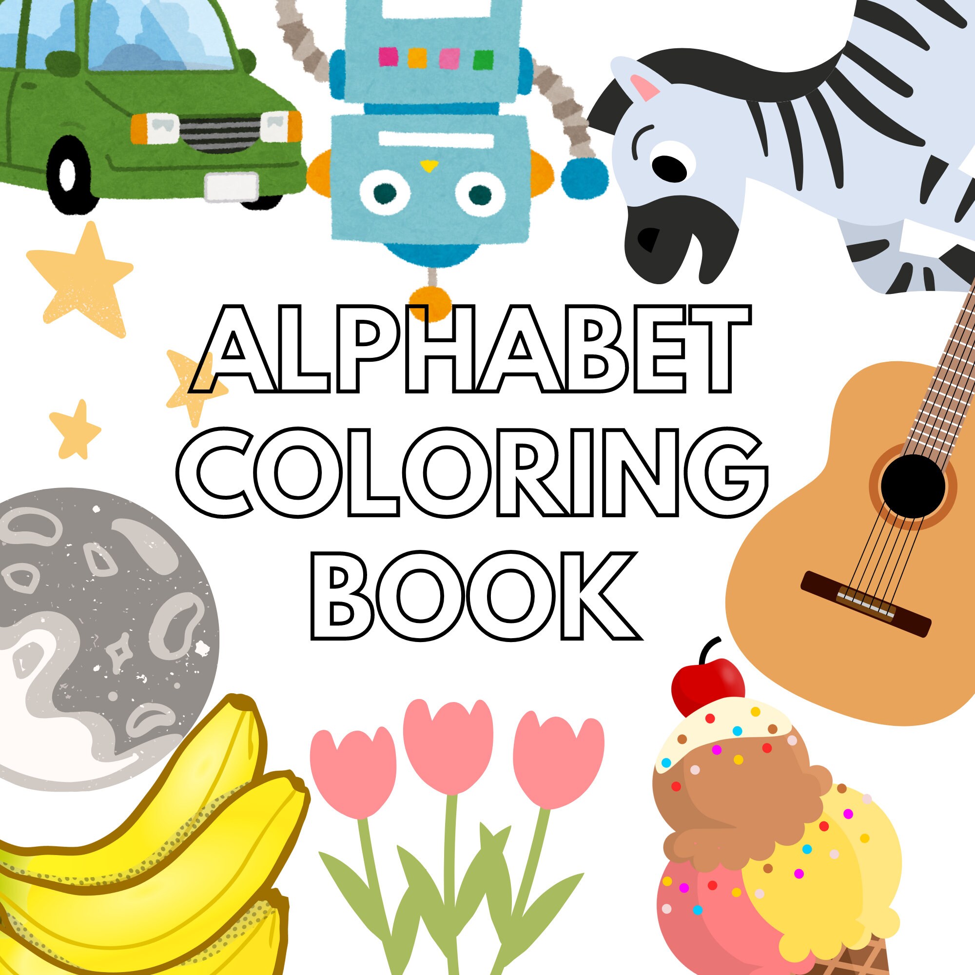 Printable Alphabet Coloring Pages, Preschool Coloring Pages, Digital ...
