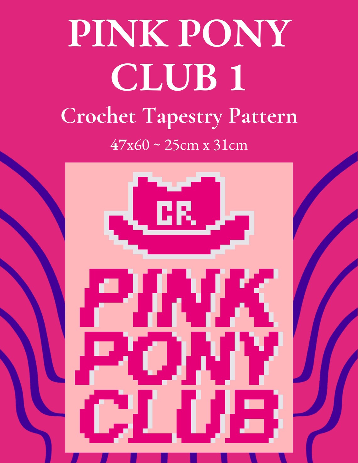 Pink Pony Club/chappell Roan Crochet Tapestry PDF - Etsy