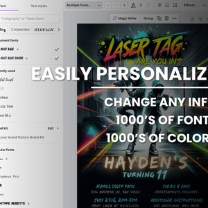 Laser Tag Invitation for Laser Tag Birthday Party Invite, Lasertag ...