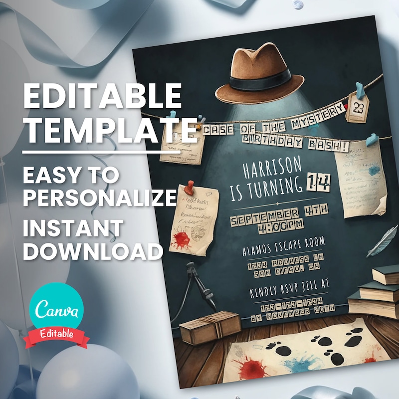 Clue Murder Mystery Invitation - Etsy