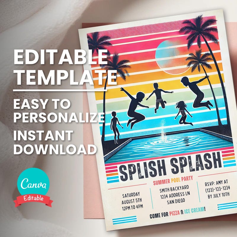 Vintage Pool Party - Etsy