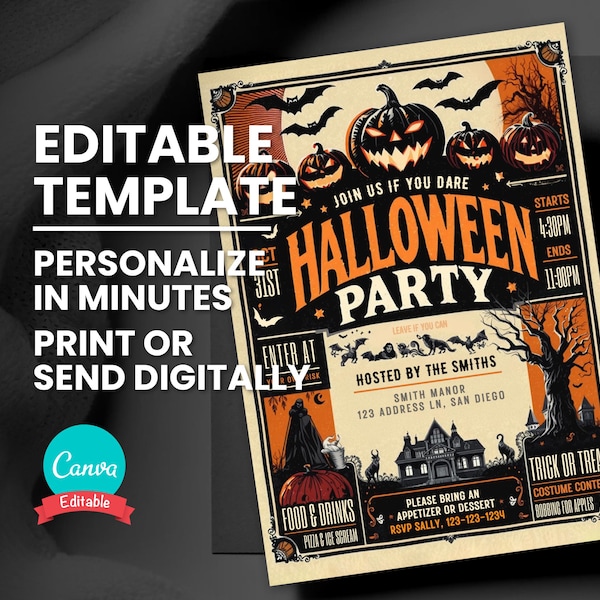 Halloween Costume Contest Flyer - Etsy