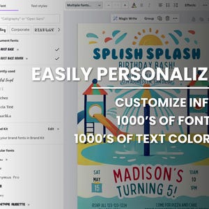 Splish Splash Birthday Bash Invitation for Splash Park or Splash Pad ...