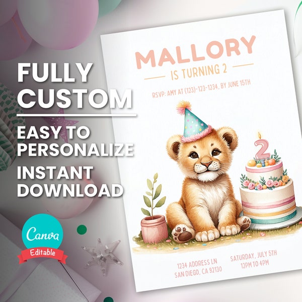 Lion Cub First Birthday - Etsy