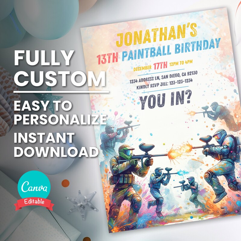 Paintball Party - Etsy