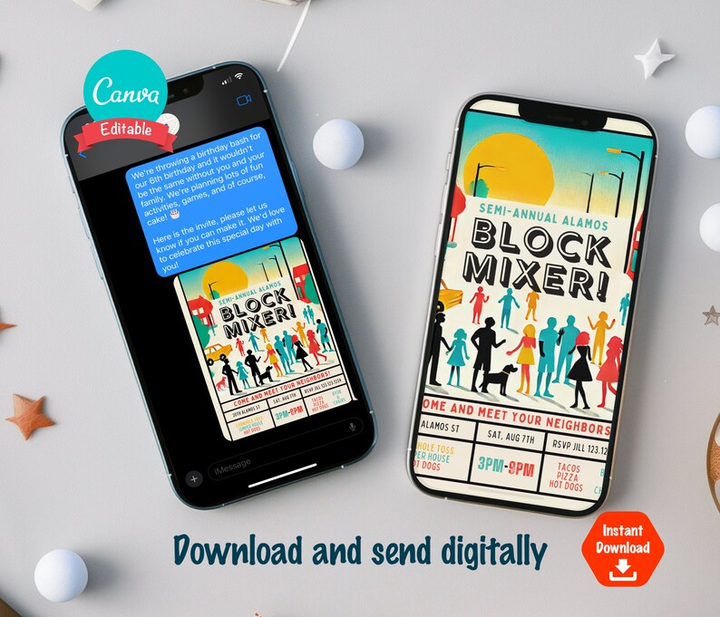 Block Party Invite for Meet the Neighborhood Gathering Invitation ...