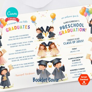 Graduation Ceremony Program Bundle for Preschool Prek Pre-k Elementary ...