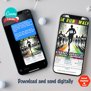 Fun Run Flyer for 5K 10K Color Run or Neighborhood Race Event ...