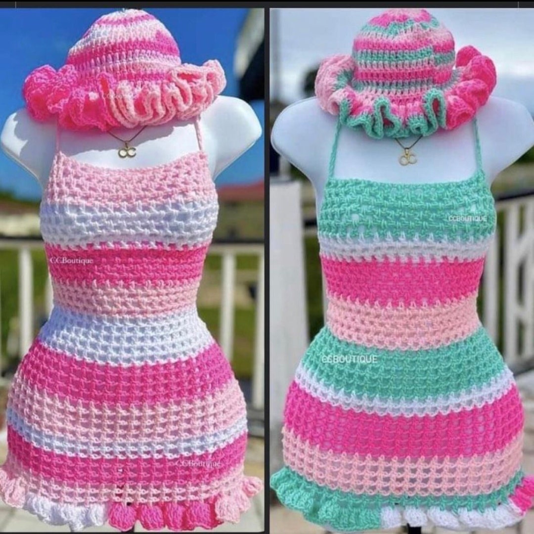 Mesh Crochet Dress - Etsy