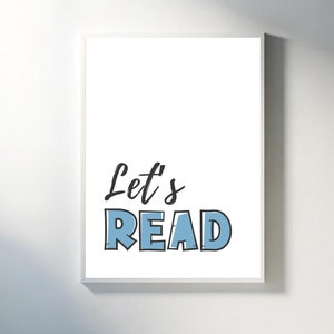 Lets Read Kids Learning Digital Download, Educational Motivational ...