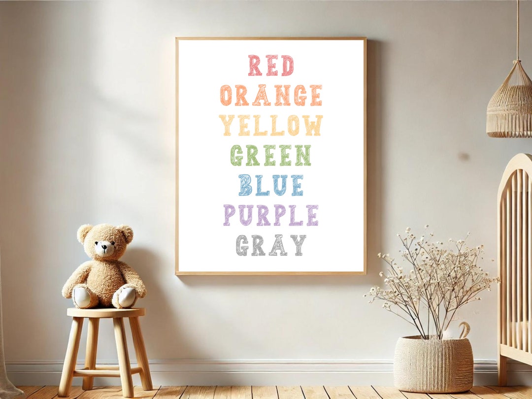 Crayon Colors Capital Digital Download, Educational Colors Poster ...