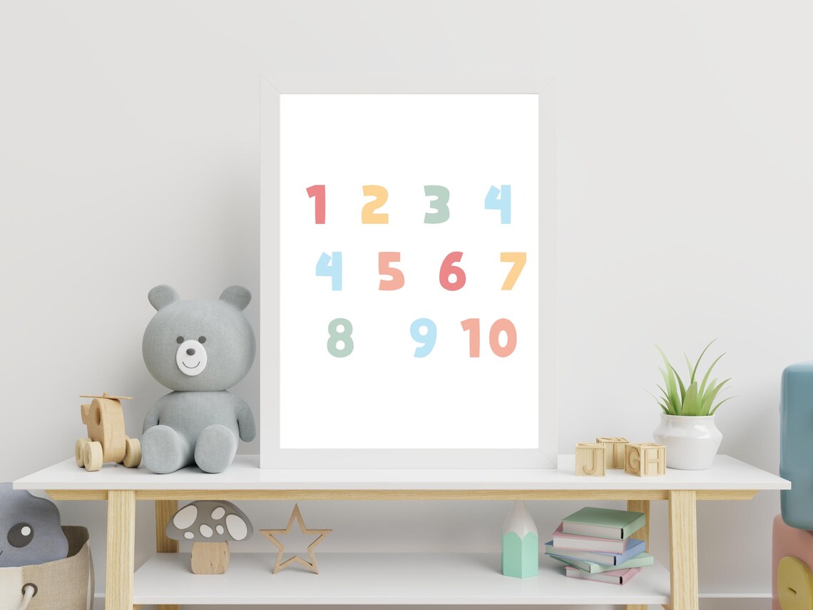 Educational Numbers 0-10 Digital Download, Kids Counting Numbers Poster ...