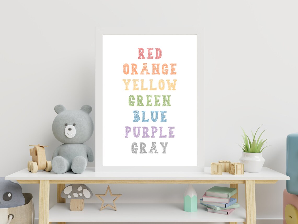 Crayon Colors Capital Digital Download, Educational Colors Poster ...